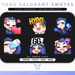 VALORANT YORU EMOTES (6) | Twitch | Discord | Youtube | Streaming ...