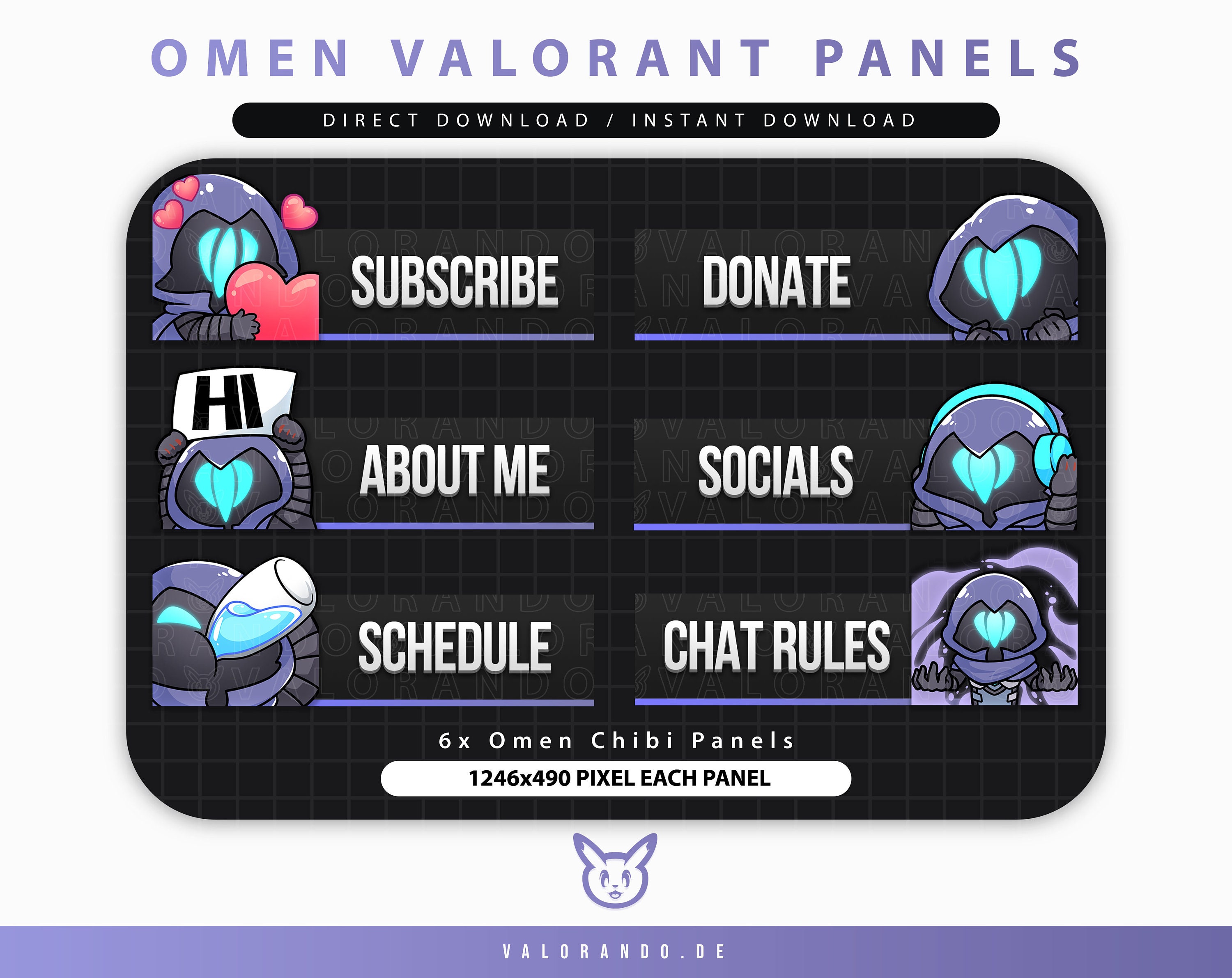 TWITCH PANELS PACK 6 Twitch Discord Youtube - Etsy