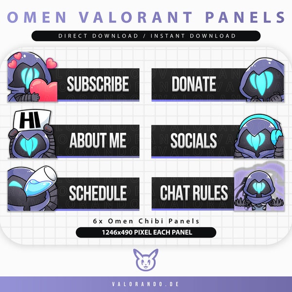 Valorant Twitch Panel - Etsy