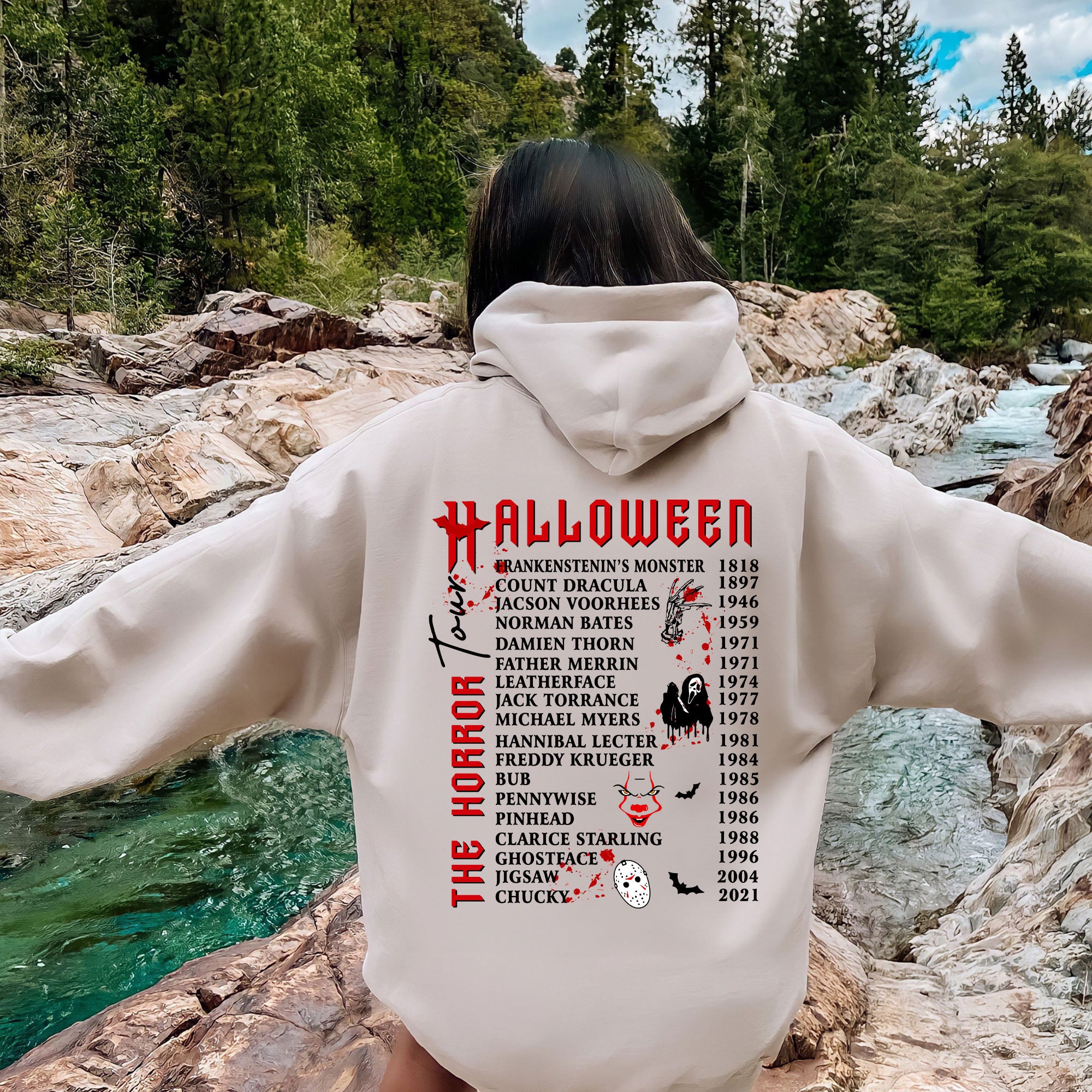 Vintage Halloween Characters The Horror Tour Png Two-sided, Studios ...