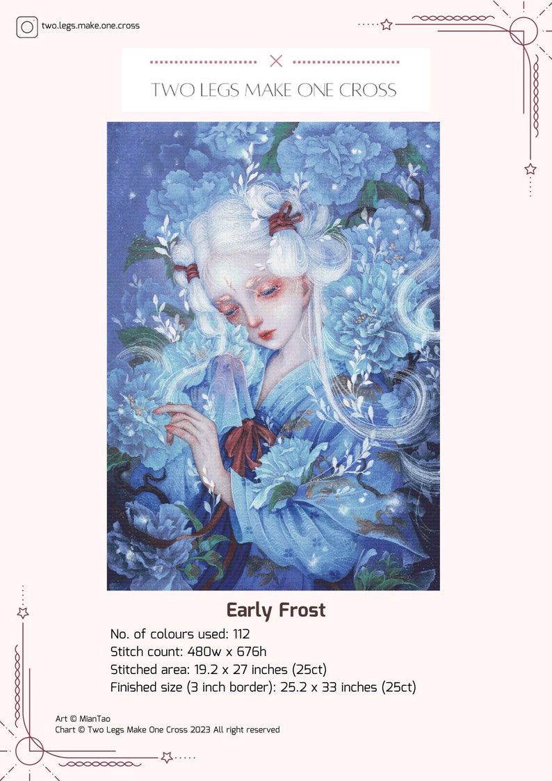 Early Frost Licenced Cross Stitch Pattern Mermaid Pattern Keeper ...
