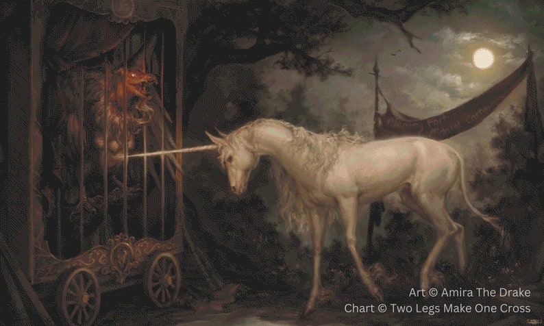 The Last Unicorn Licenced Cross Stitch Pattern | Pattern Keeper ...