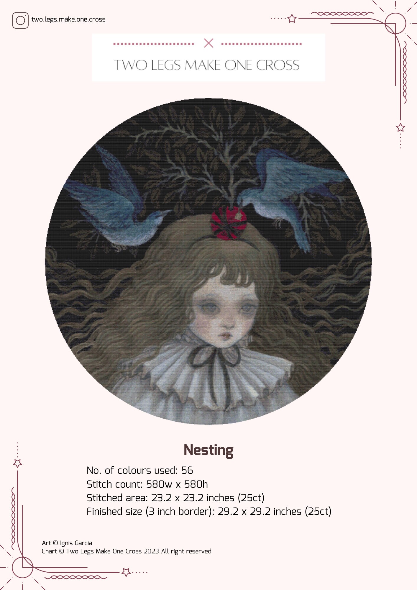 Nest Combo Nesting Nested Licenced Cross Stitch Pattern - Etsy