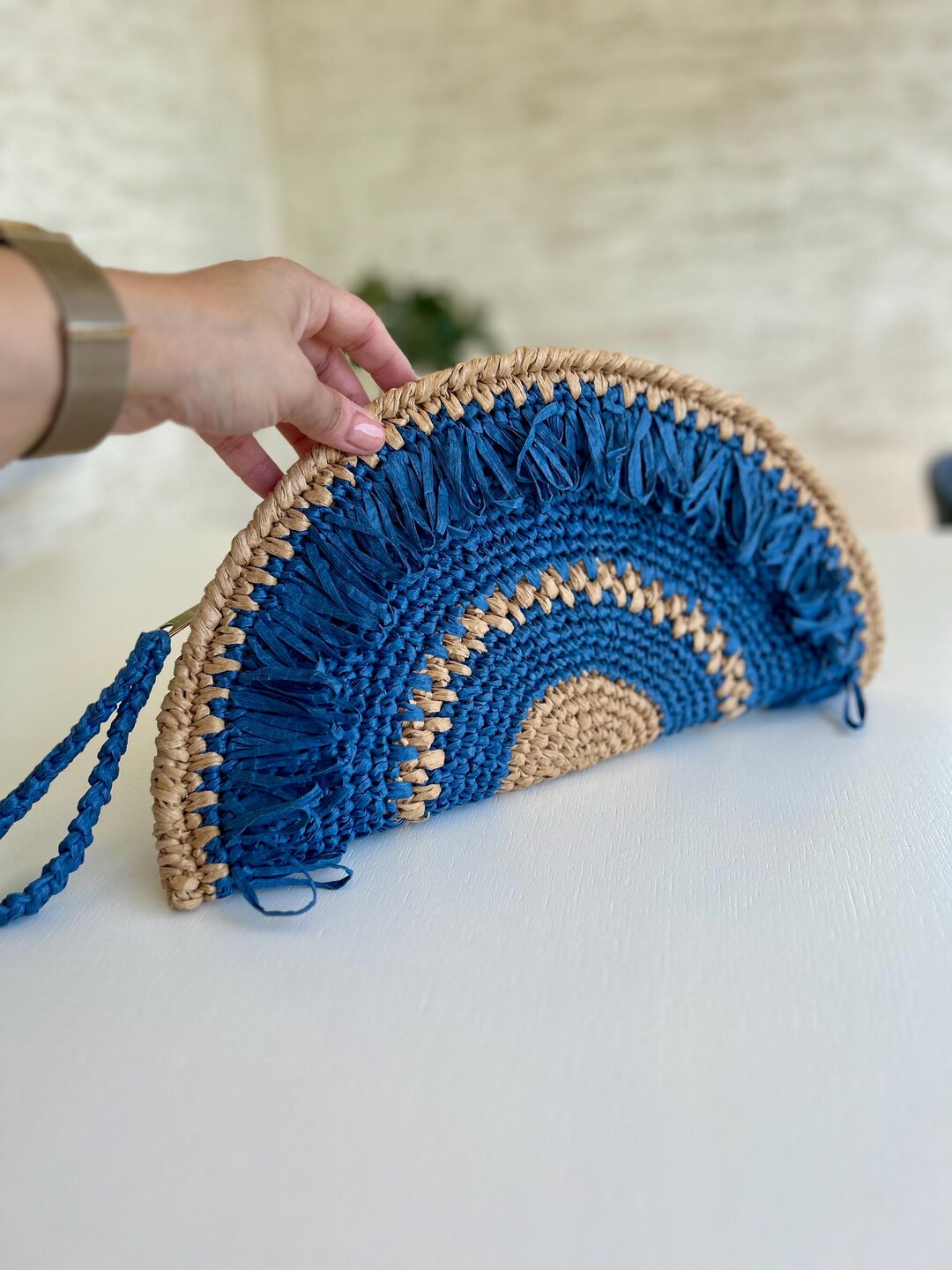 Designer-inspired Clutch Wallet in Paper Rope Sophisticated Evening ...