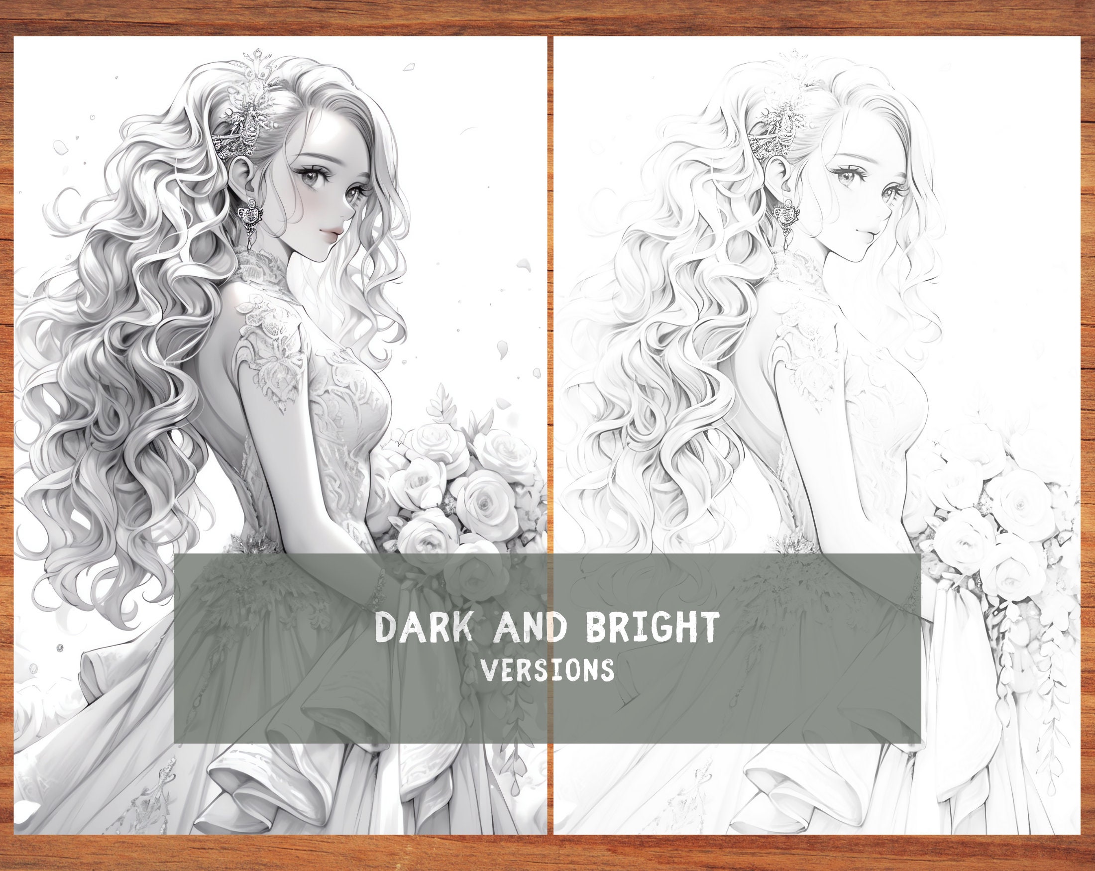30 Bridal Style Digital Coloring Book Fashion Girls Coloring Pages ...
