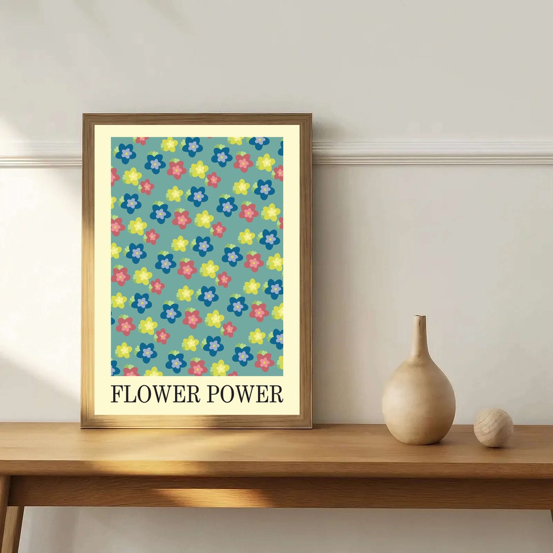 Flower Power Posters. Printable Posters - Etsy