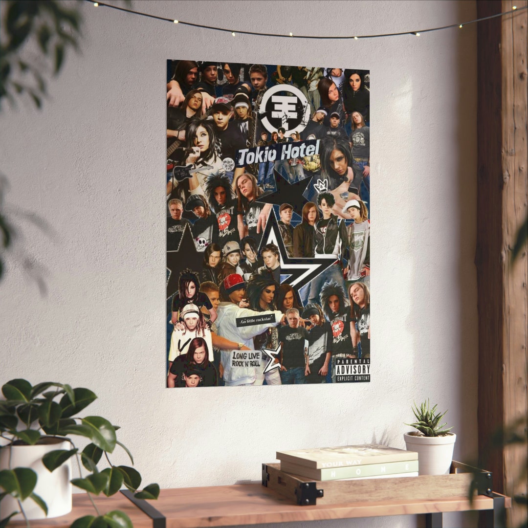 Tokio Hotel Poster, Music Fan Art, Rock Band Decor, Unique Wall Art ...