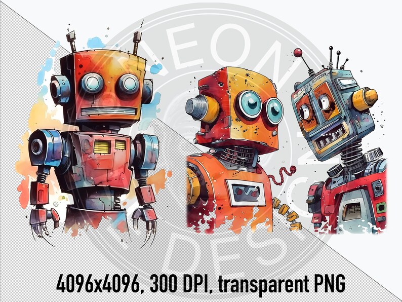 20 Rocking Robots Clip Art, Transparent PNG, Commercial Use, Robots ...