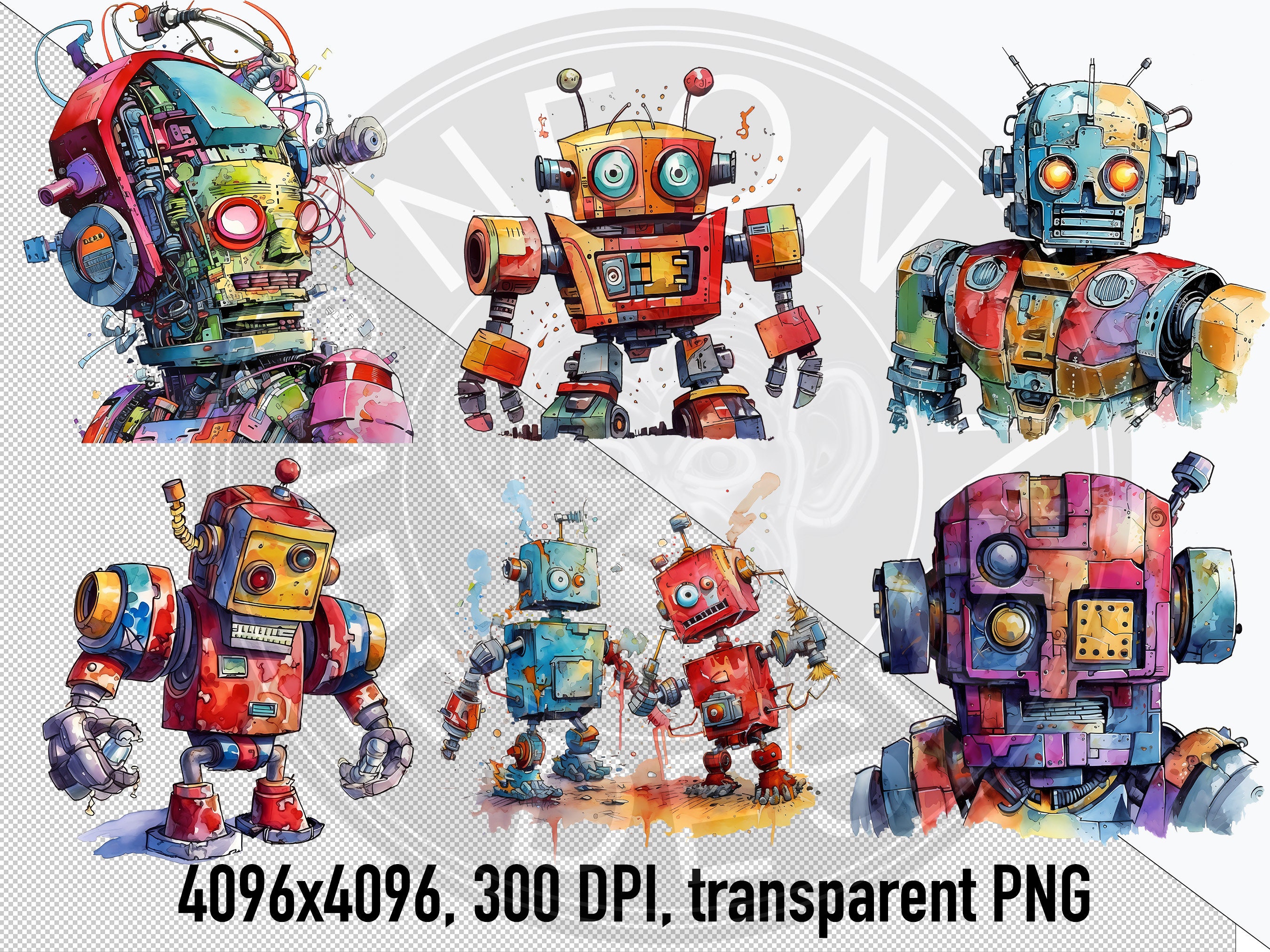 20 Rocking Robots Clip Art, Transparent PNG, Commercial Use, Robots ...