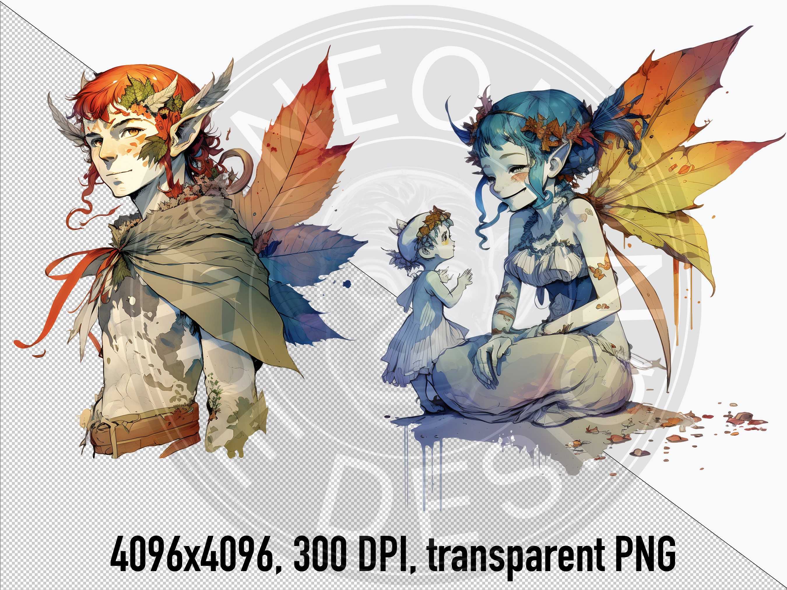 15 Woodland Fairies Clip Art, Transparent PNG, Commercial Use, Fairies ...