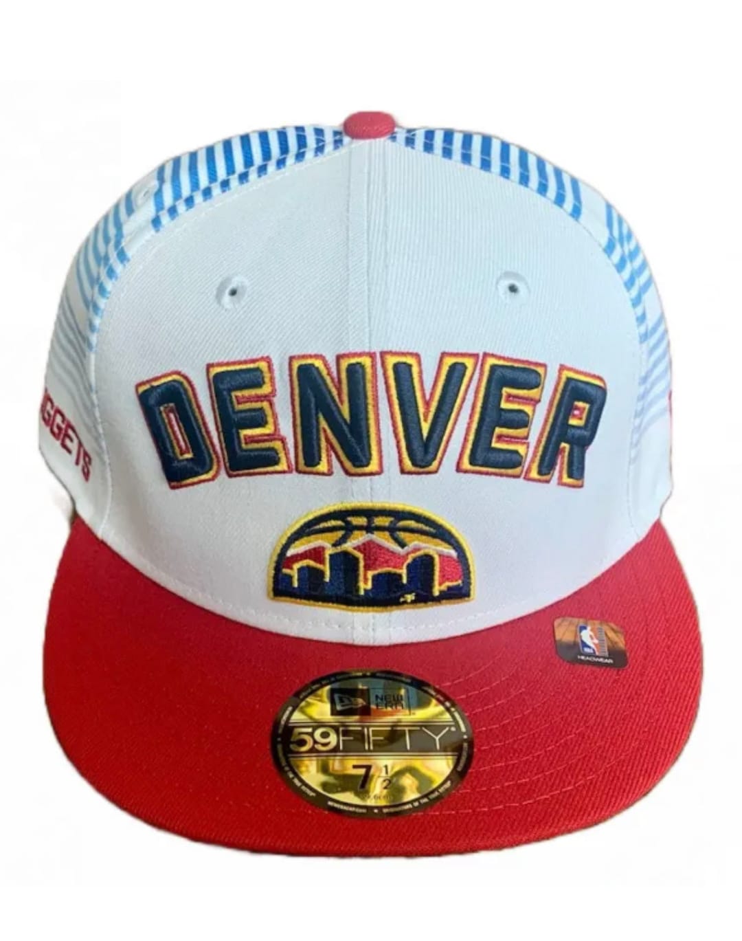 Denver Nuggets Hat 7-1/2 New Era 59FIFTY Fitted City Edition Red White ...
