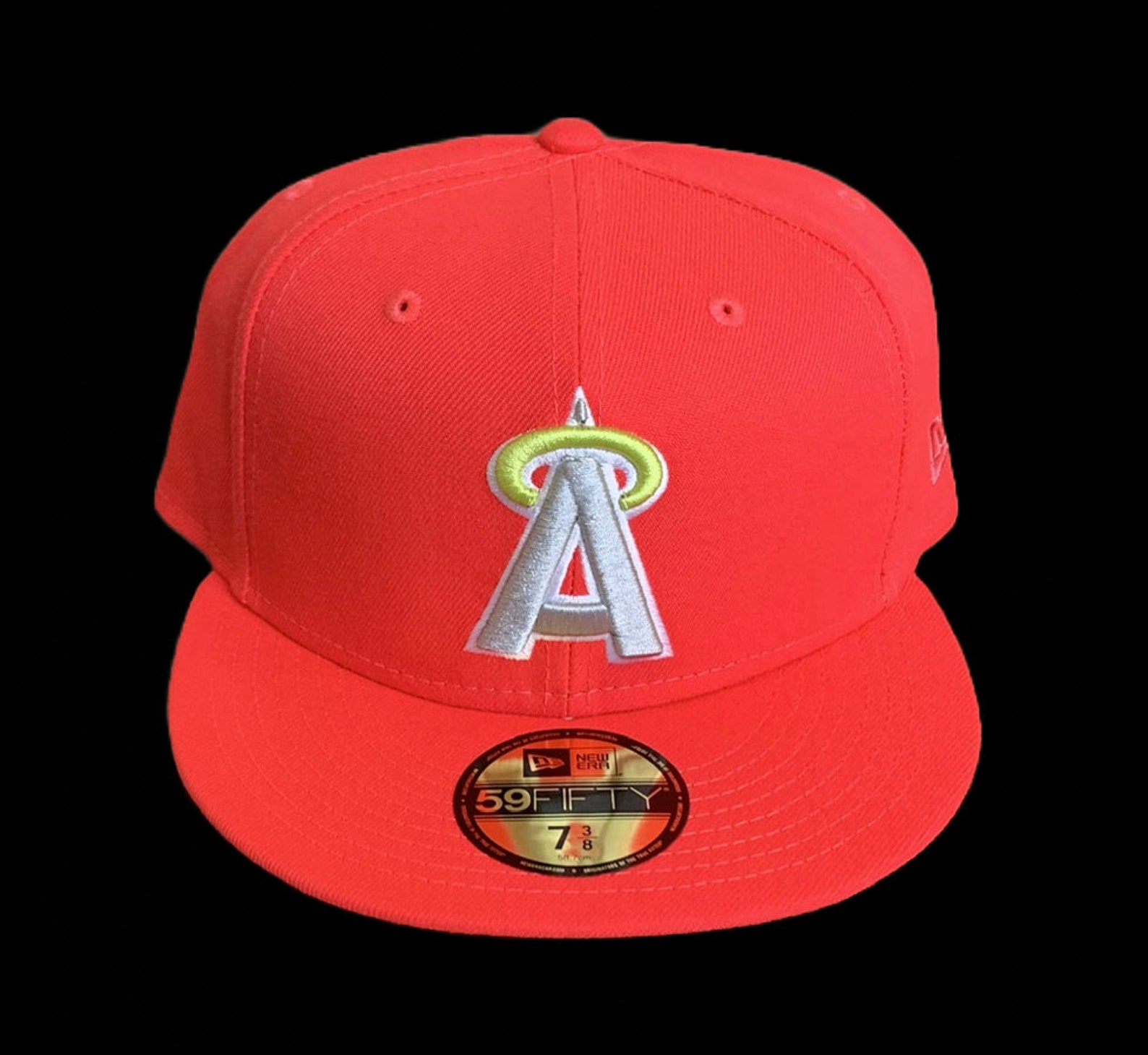Los Angeles California Angels Hat New Era 7-3/8 59FIFTY Fitted Lava ...