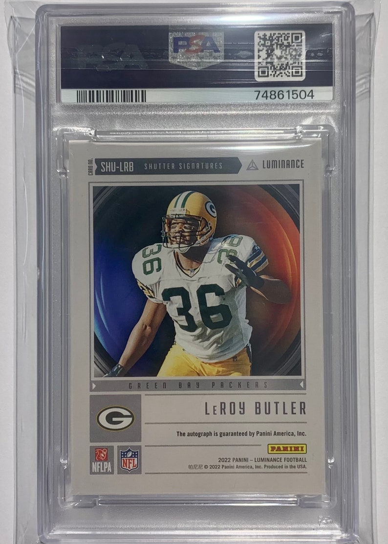 Leroy Butler AUTO 2022 Luminance Shutter Signature #SHULRB Green Bay ...