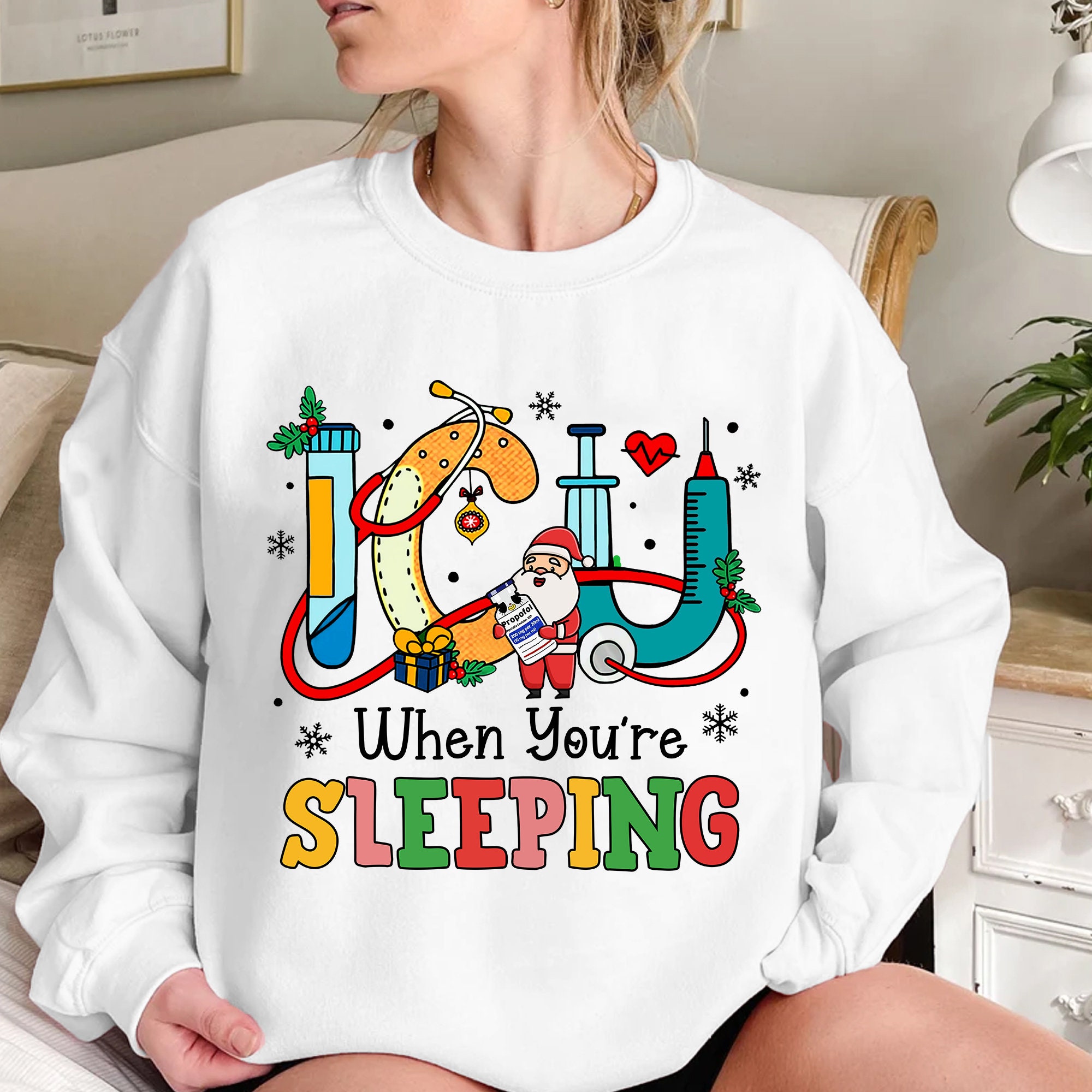 Christmas ICU Nurse Sweatshirt ICU Crew Funny Nicu Picu Nurse - Etsy UK