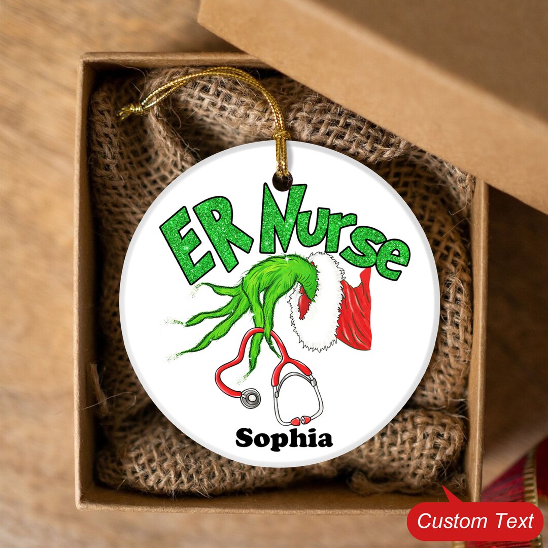 Personalized Emergency Room Christmas Ornament, Nurse Ornament, New ...
