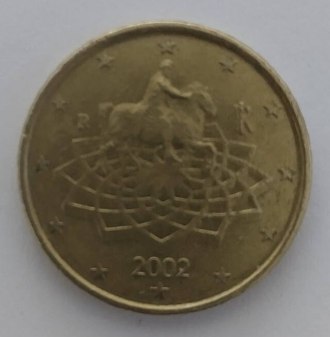 Rare pièce de 50 centimes 2002 Italie - Etsy France