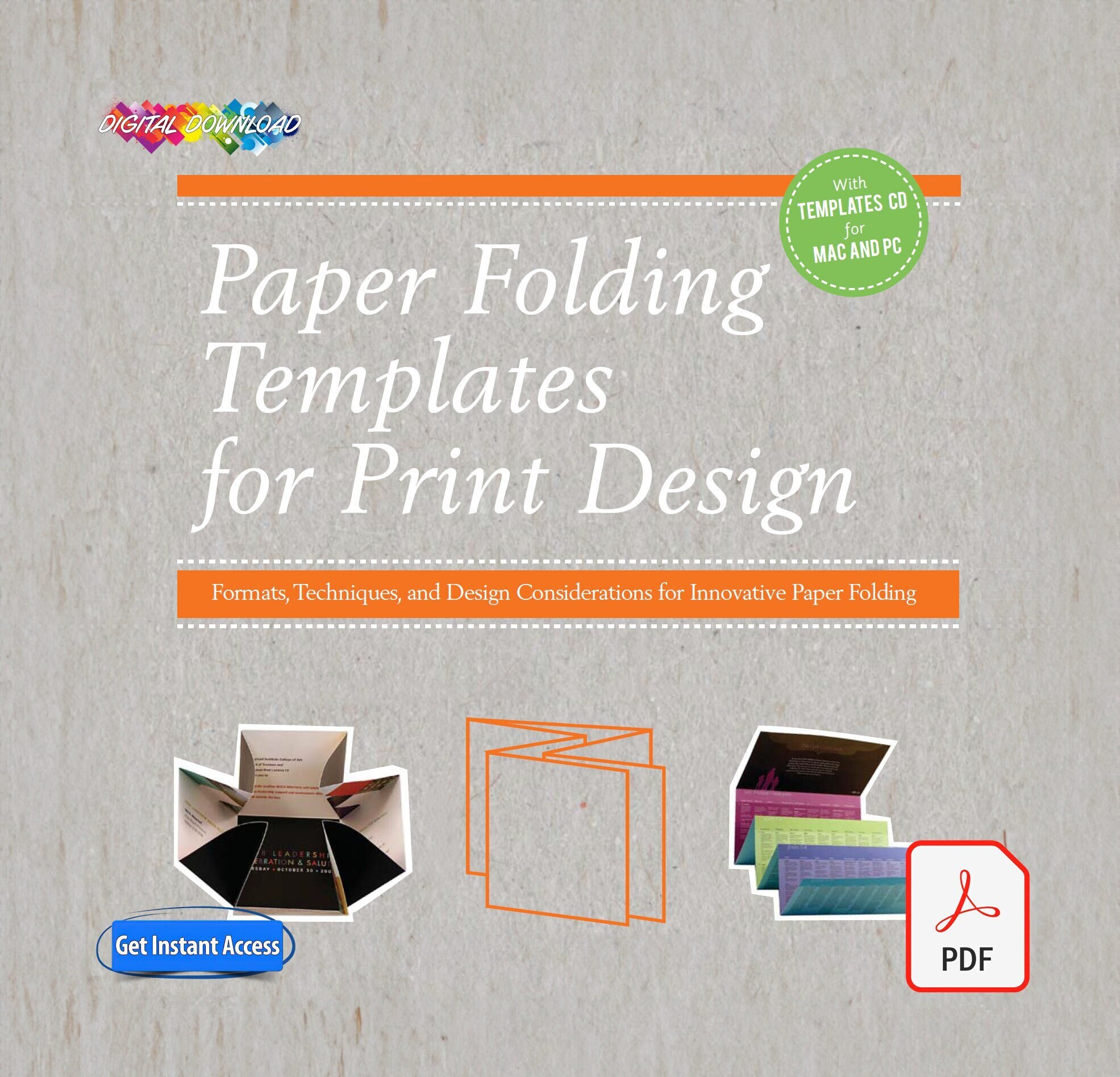 Paper Folding Templates for Print Design Digital Product PDF Format - Etsy