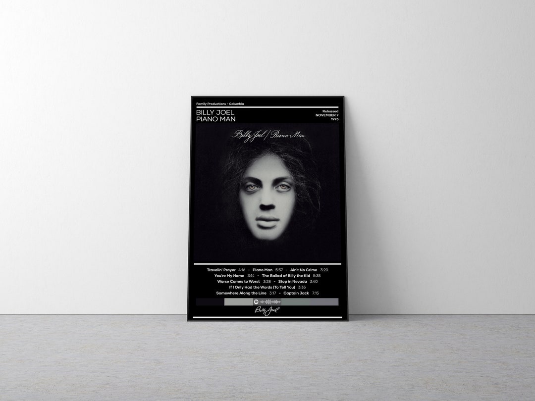 Billy Joel Poster Piano Man Poster Rock Music Poster - Etsy