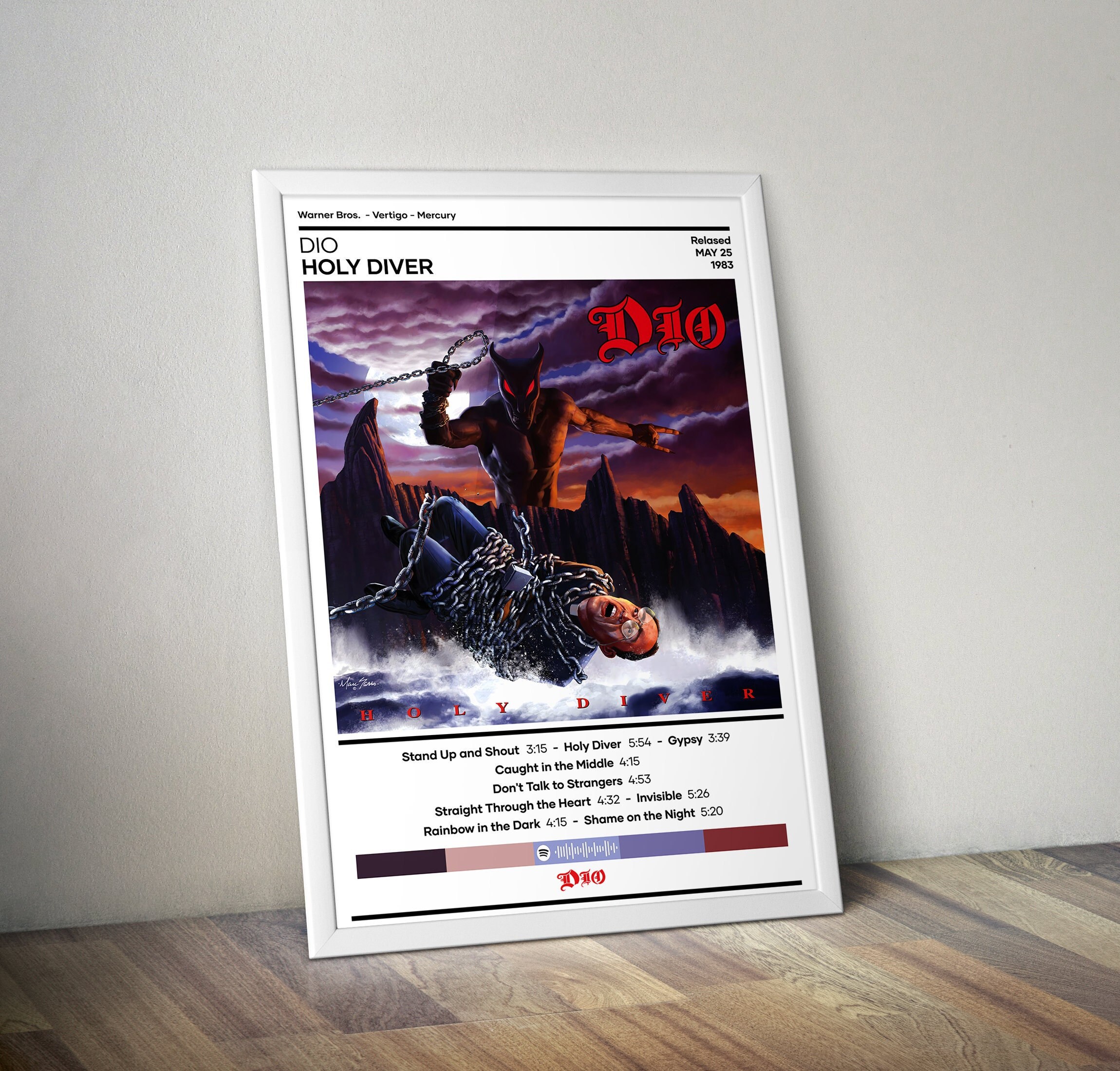 Dio Poster Holy Diver Poster Rock Music Poster Album - Etsy