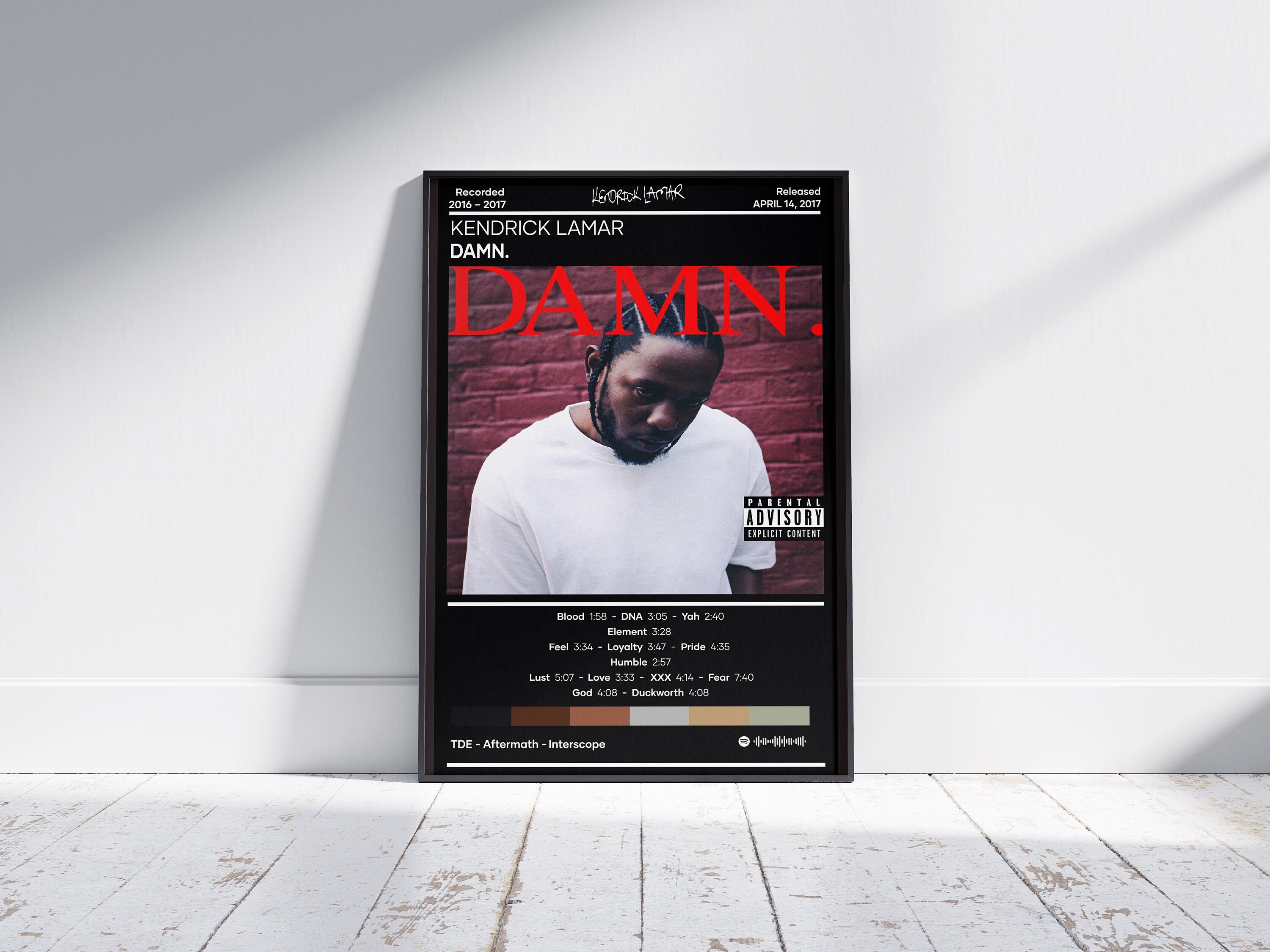Kendrick Lamar Poster | Damn Poster | Music Poster | Album Cover Poster ...