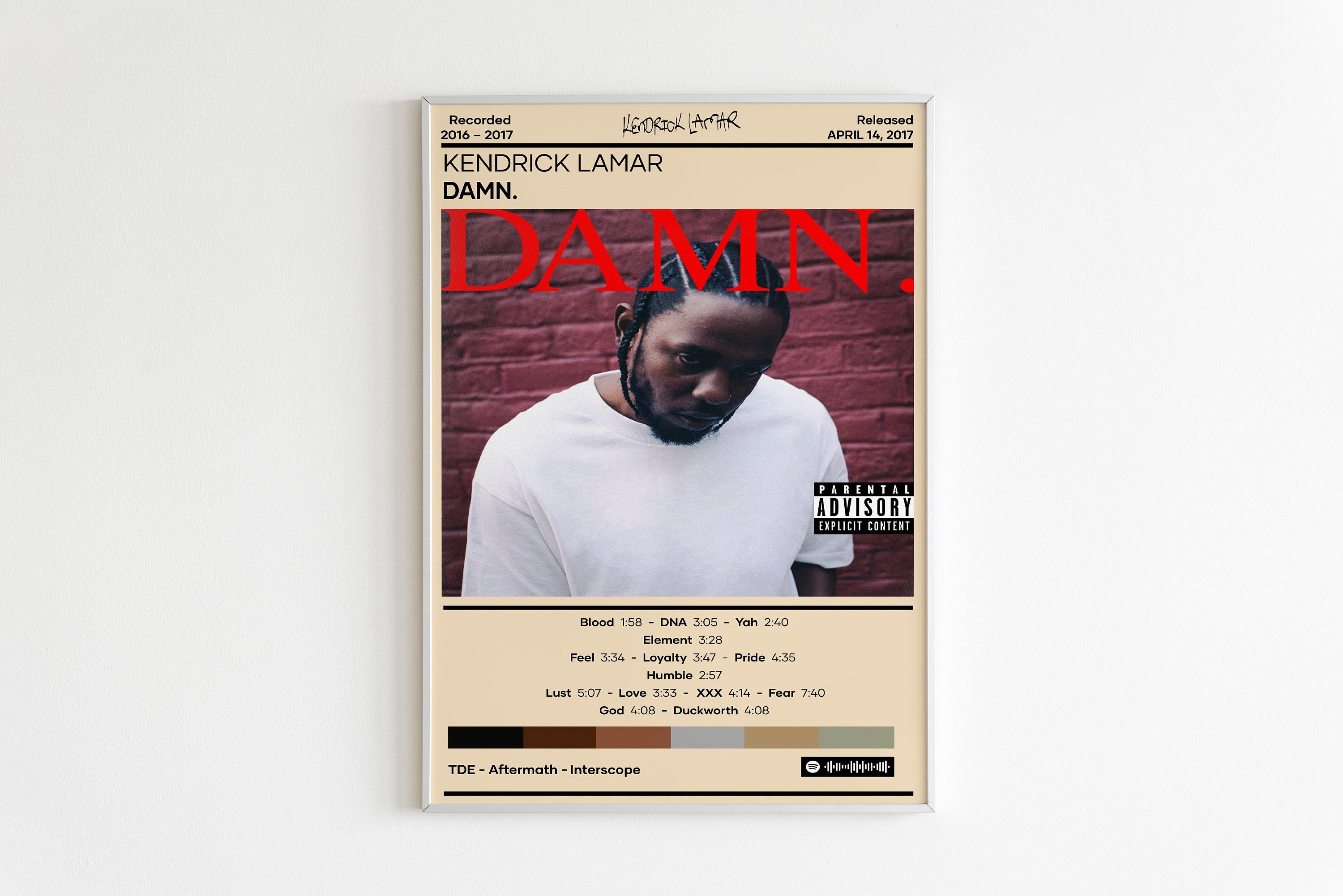 Kendrick Lamar Poster Damn Poster Music Poster Album - Etsy