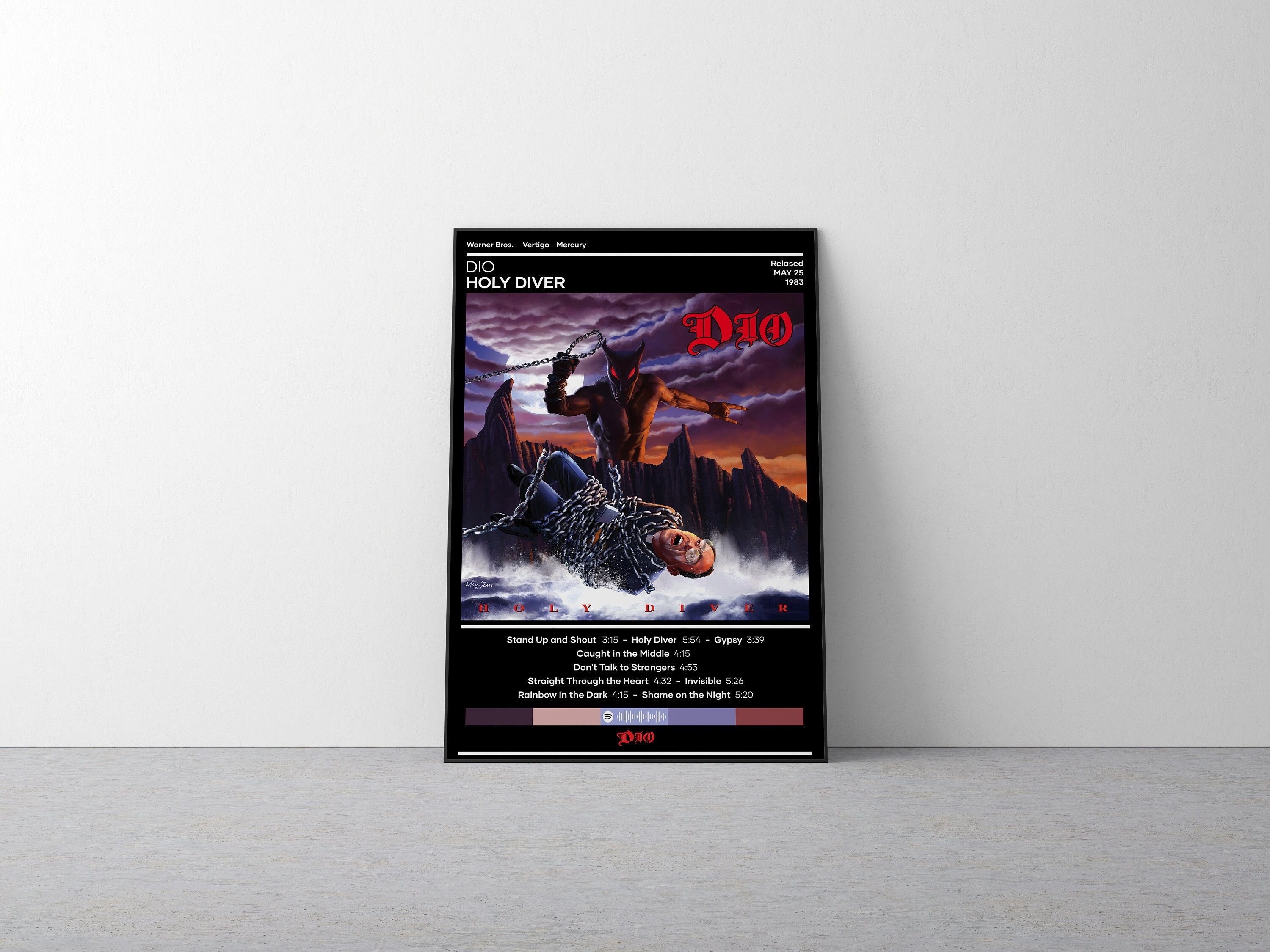 Dio Poster Holy Diver Poster Rock Music Poster Album - Etsy