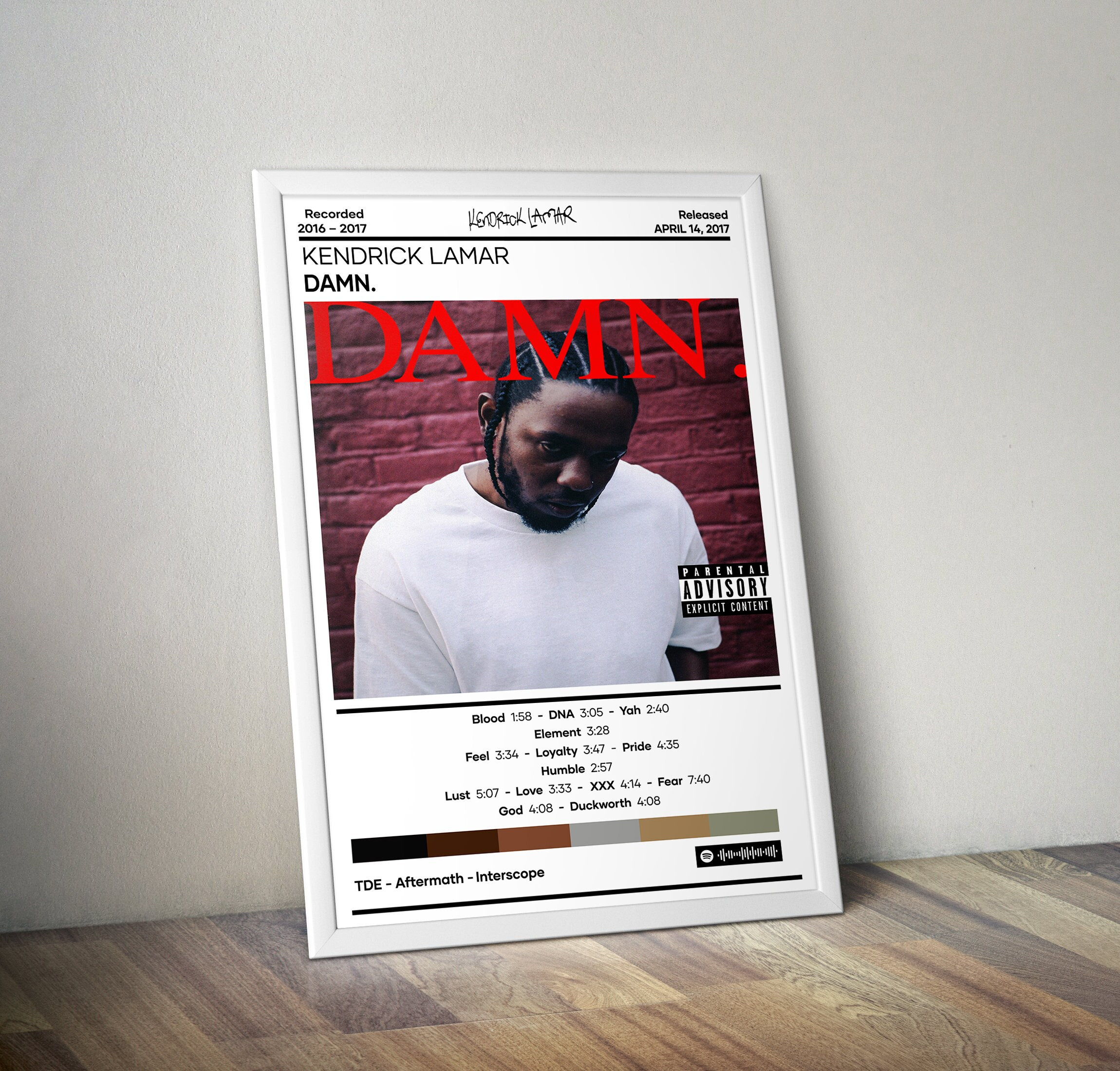 Kendrick Lamar Poster | Damn Poster | Music Poster | Album Cover Poster ...