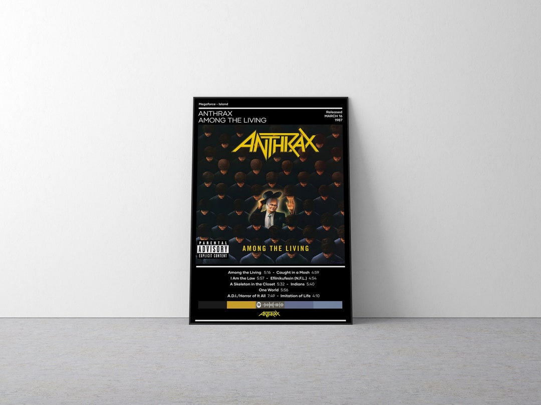 Anthrax Poster Among the Living Poster Metal Music Poster Album Cover ...