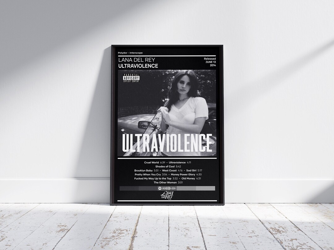Lana Del Rey Poster Ultraviolence Poster Music Poster Album Cover ...