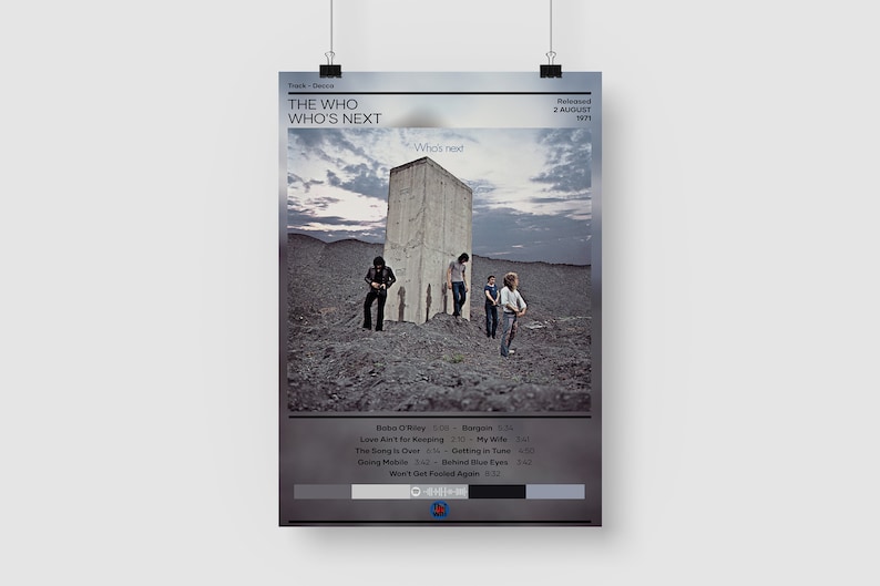 The Who Poster Who's Next Poster Rock Music Poster Album Cover Poster ...