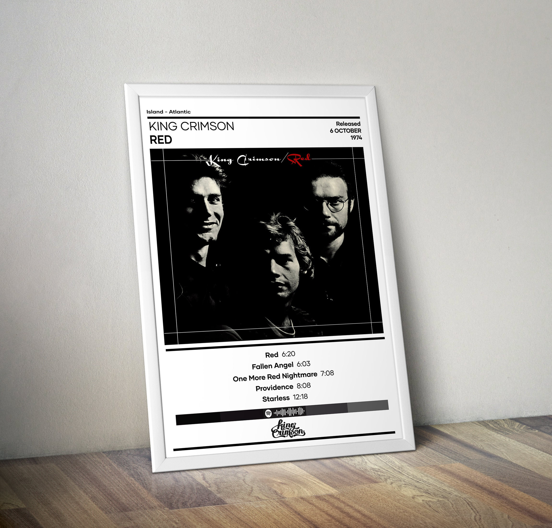 King Crimson Poster Red Poster Rock Music Poster Album - Etsy
