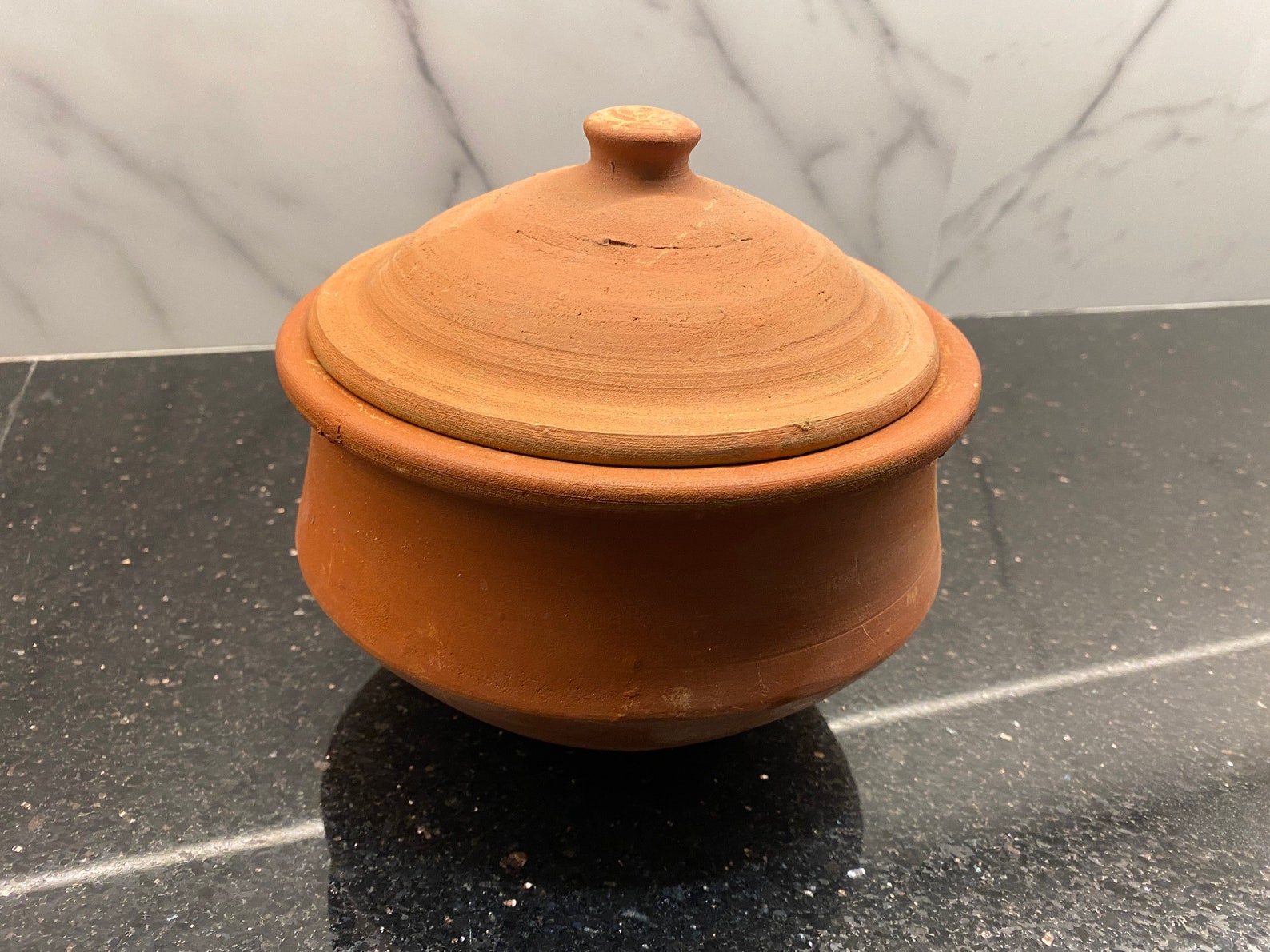 Unglazed Clay Handi/ Clay Pot for Cooking & Serving With Lid/ - Etsy