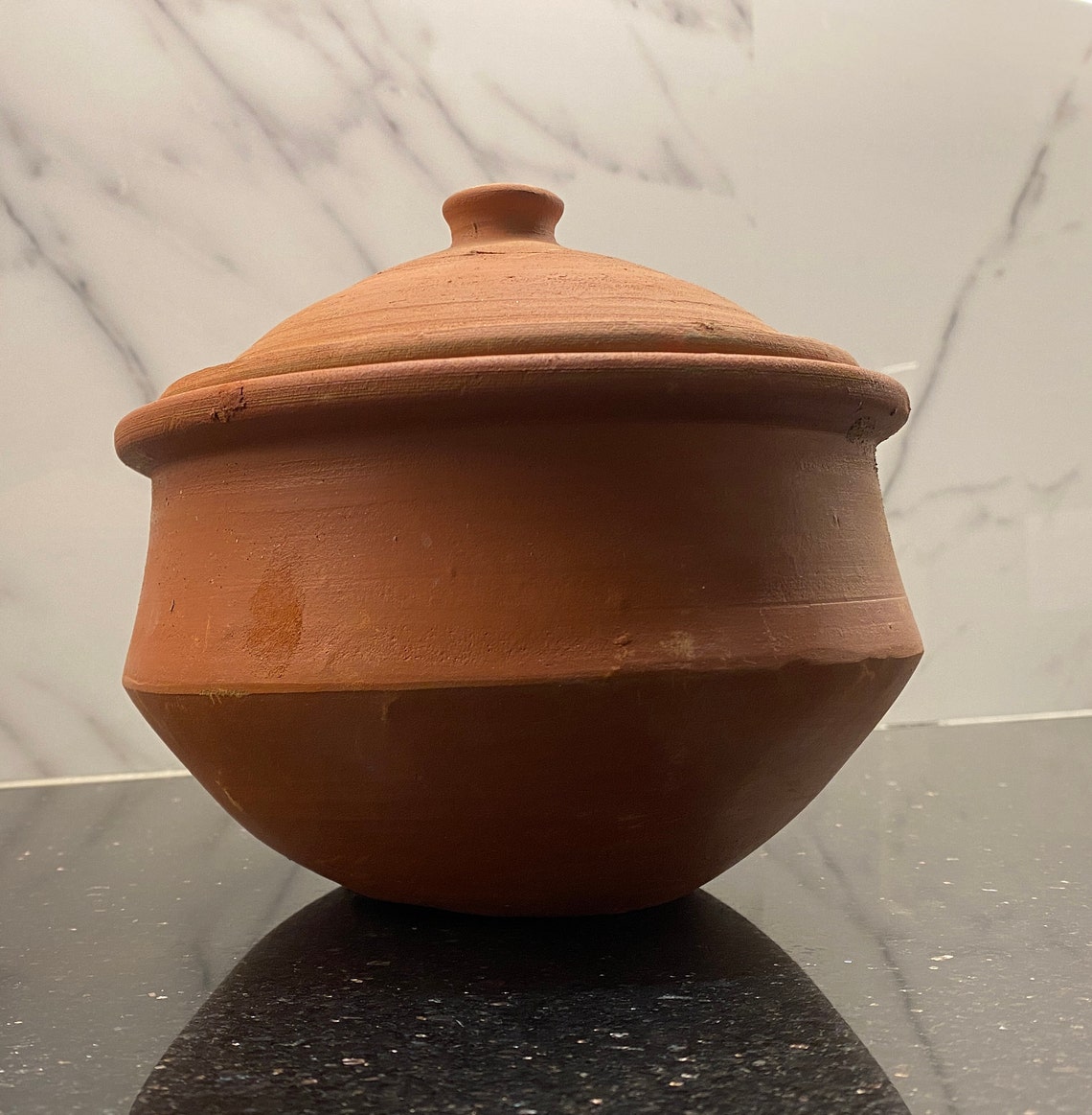 Unglazed Clay Handi/ Clay Pot for Cooking & Serving With Lid/ - Etsy