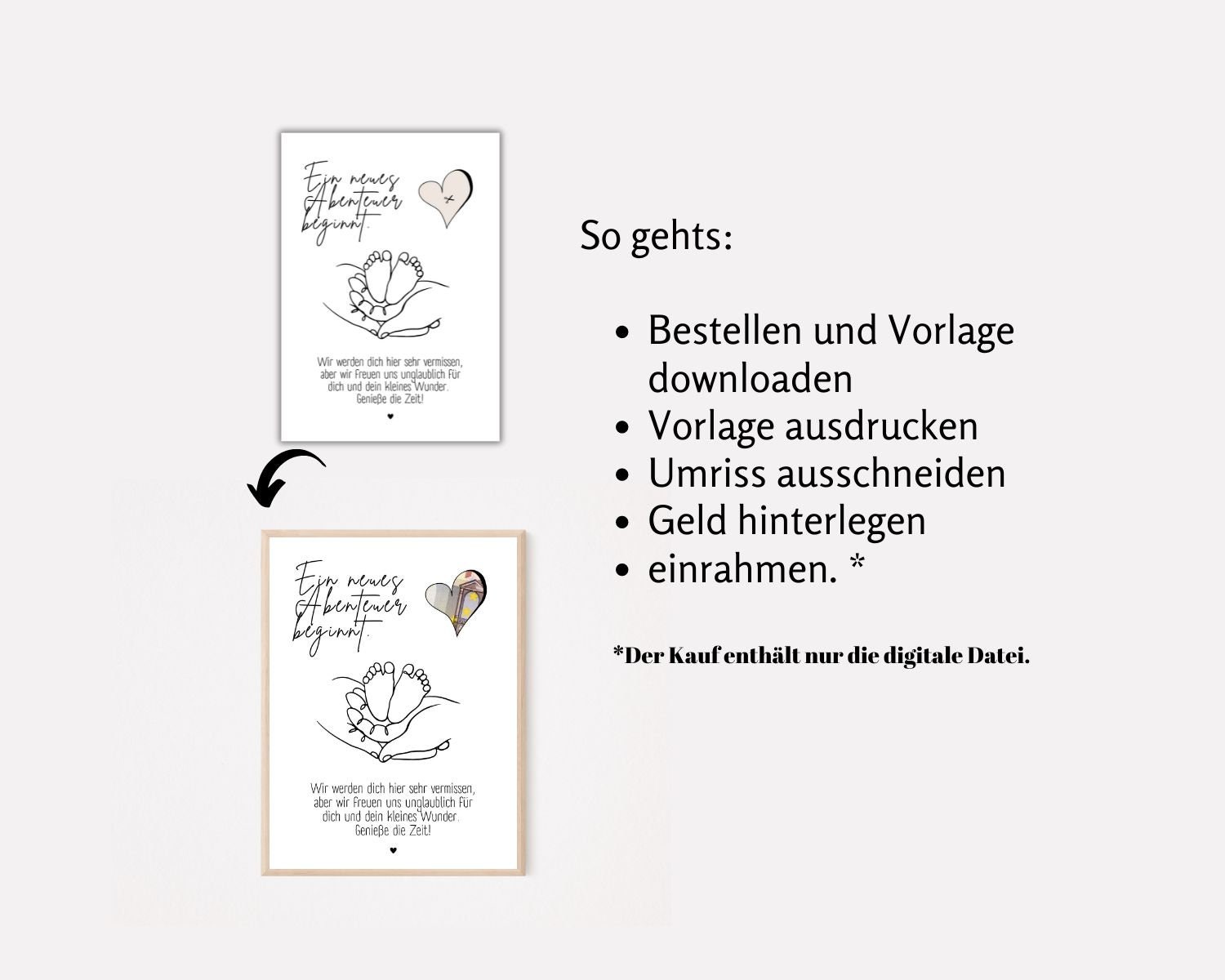 Geldgeschenk Abschied Mutterschutz Kollegin | Geschenk Abschied ...