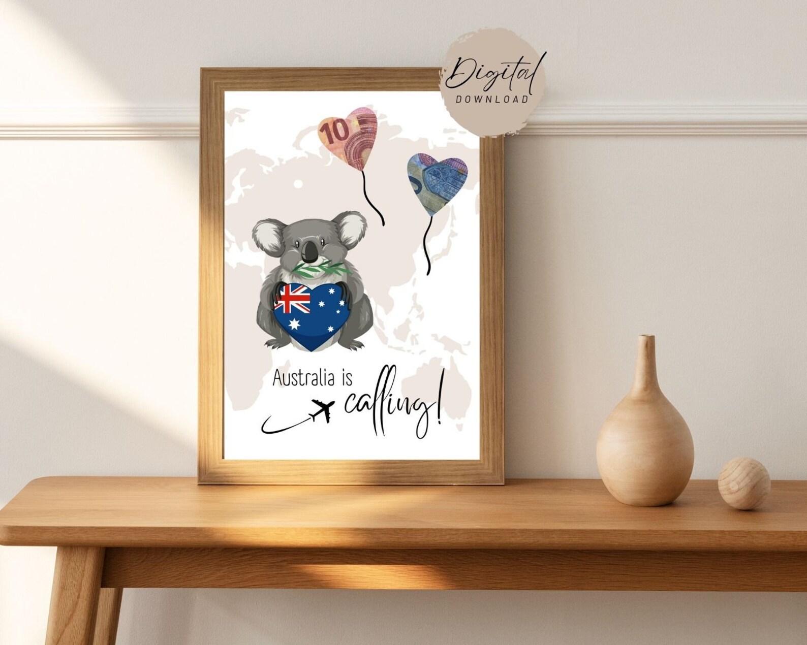 Australia Money Gift to Print Yourself | Travel Fund Australia ...