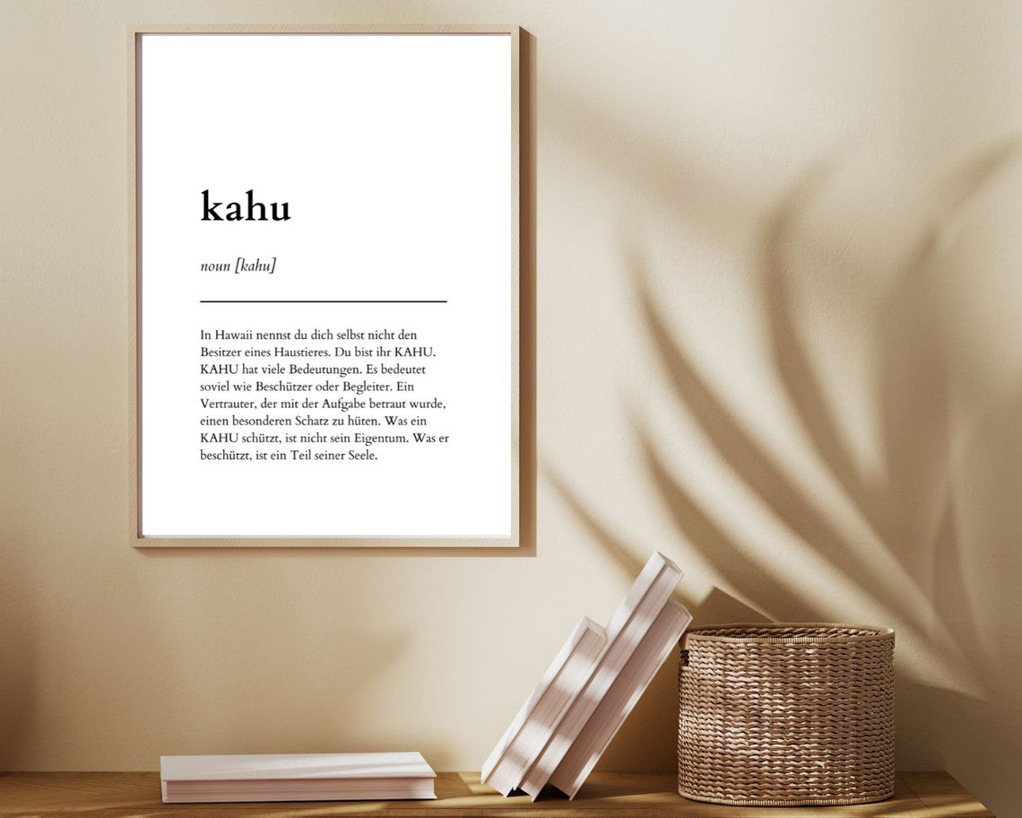 Kahu Definition Poster German Kahu Hawaiian Meaning Pet Owner Dog ...