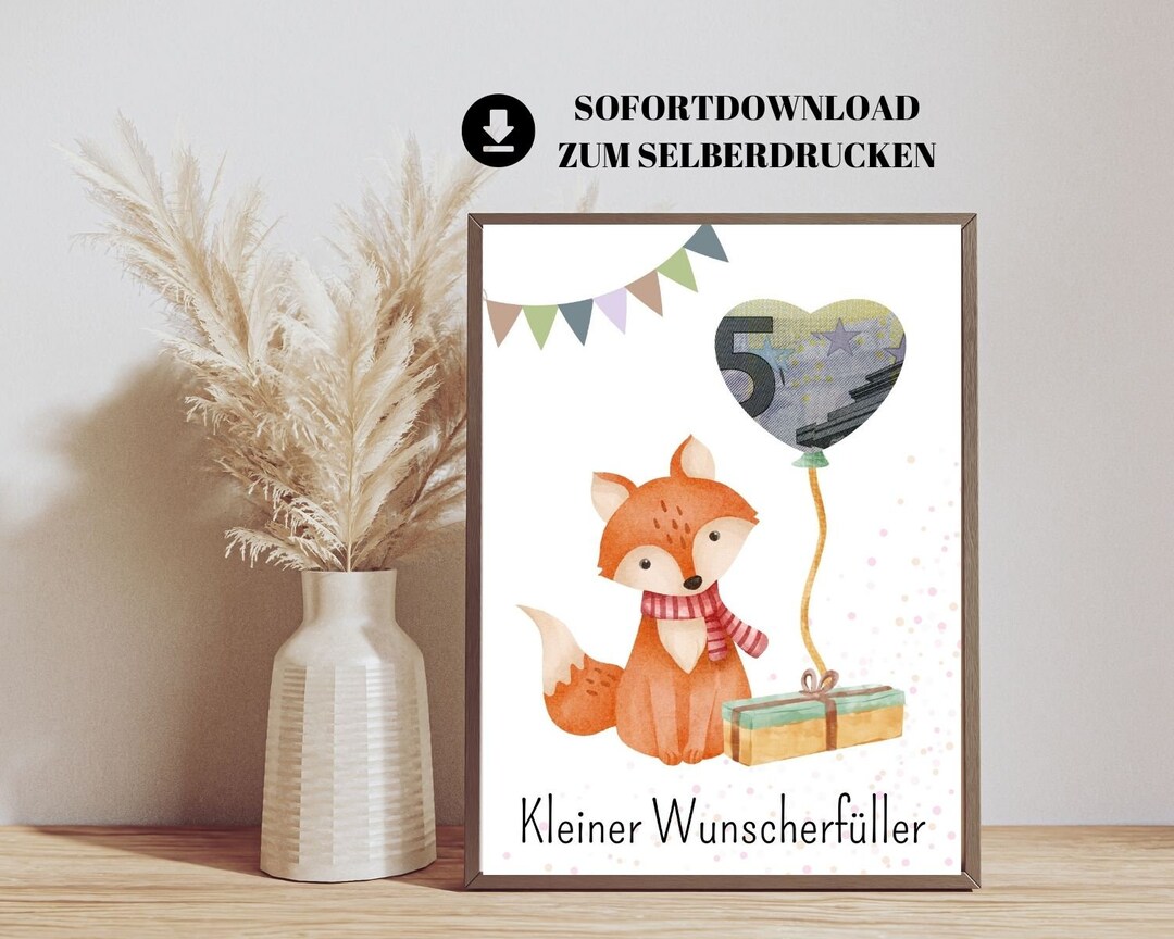 Cash Gift for Children's Birthday | Wish-fulfilling Fox | Cash Gift for ...