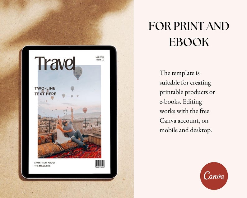 Canva Magazine Template | Travel Magazine Template | Travel Guide ...