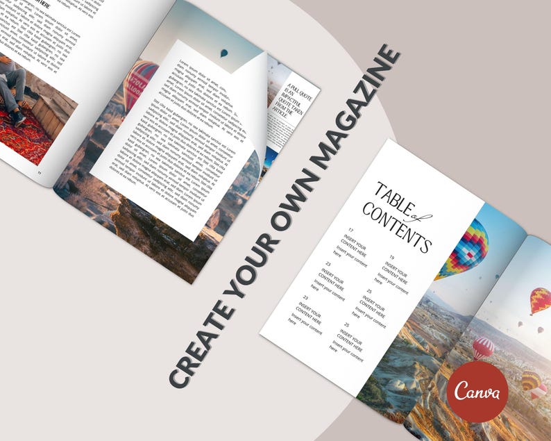 Canva Magazine Template | Travel Magazine Template | Travel Guide ...
