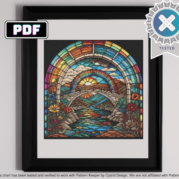 Rainbow Bridge Cross Stitch Pattern - Etsy
