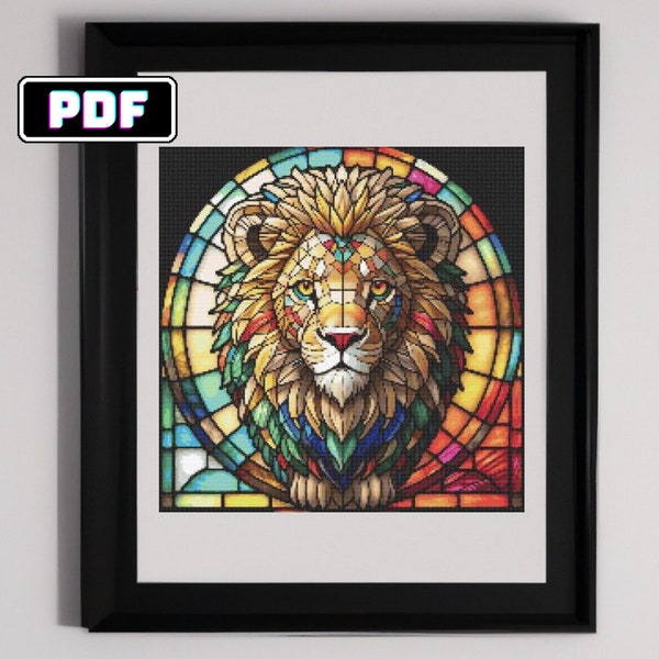 Lion Cross Stitch - Etsy
