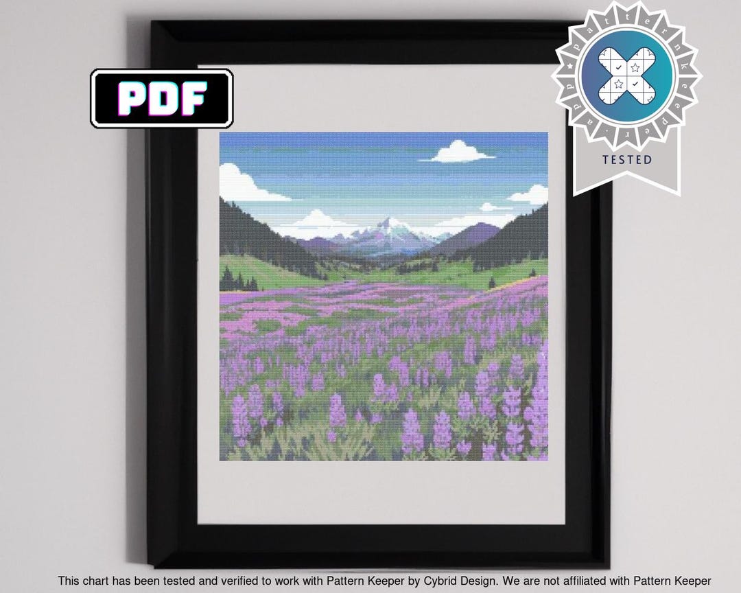 Lavender Fields Stitching Pattern Download Now - Etsy