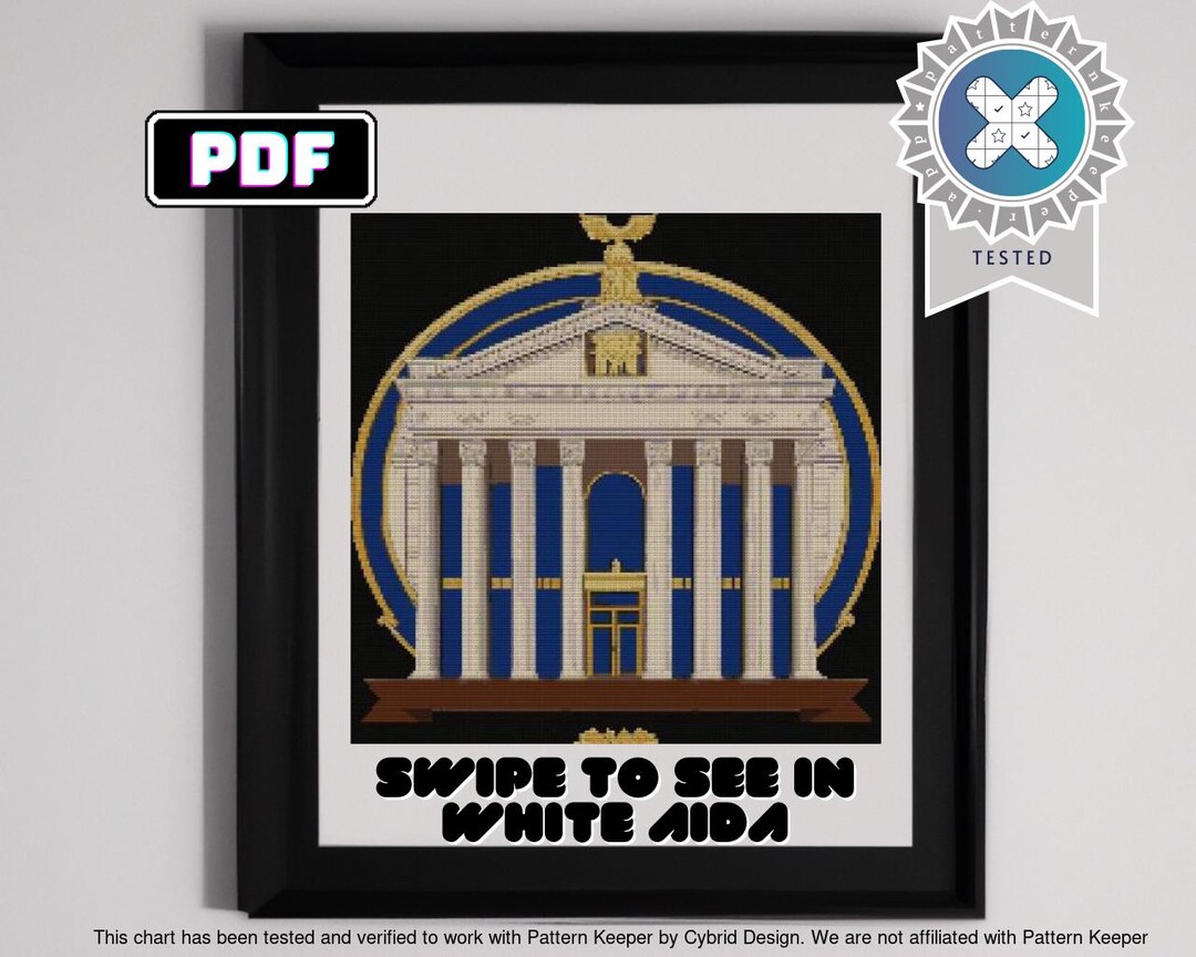 Elegant Courthouse Cross Stitch Pattern - Etsy