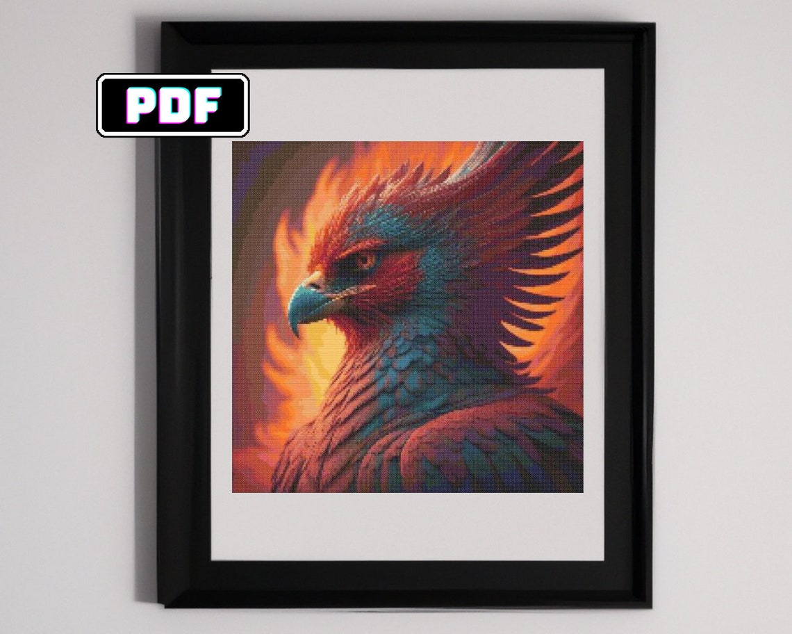 Phoenix Cross Stitch Pattern Instant Download DIY Embroidery - Etsy