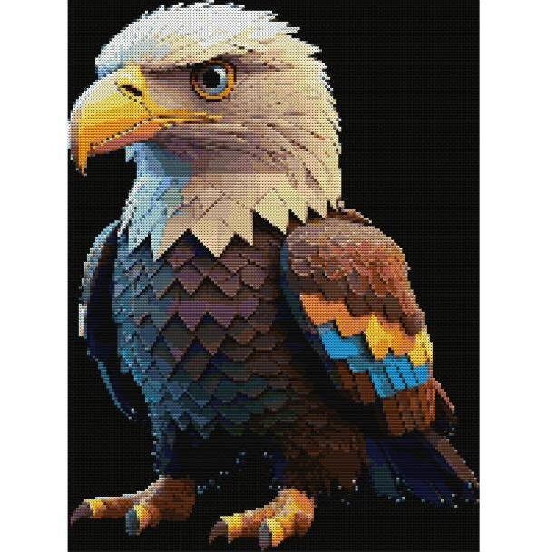 Polygon Art Baby Bald Eagle Cross Stitch Pattern - Etsy
