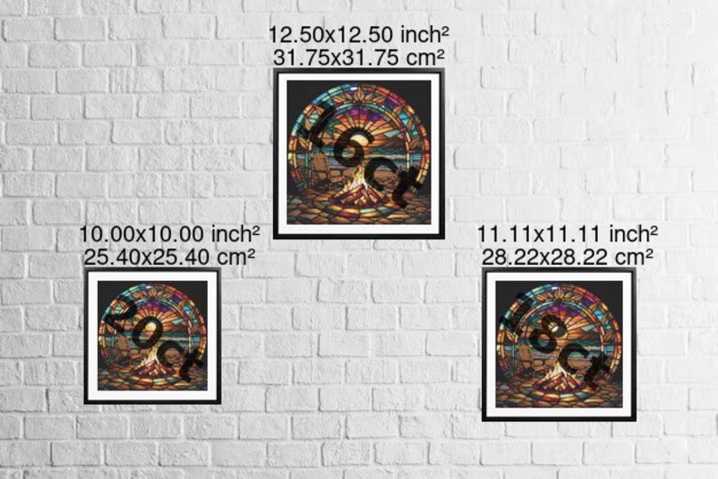 Tropical Beach Bonfire Stained Glass Style Cross Stitch Pattern - Etsy