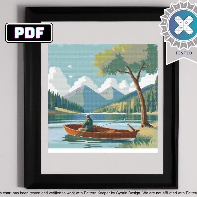 Fishing Cross Stitch - Etsy