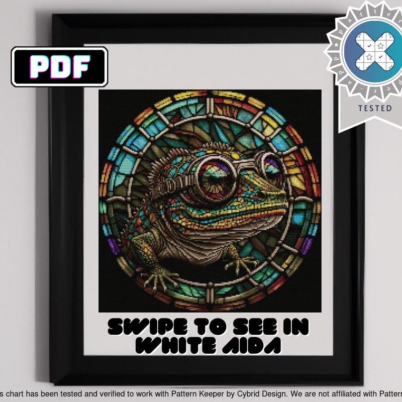 Stained Glass Gecko Pattern - Etsy