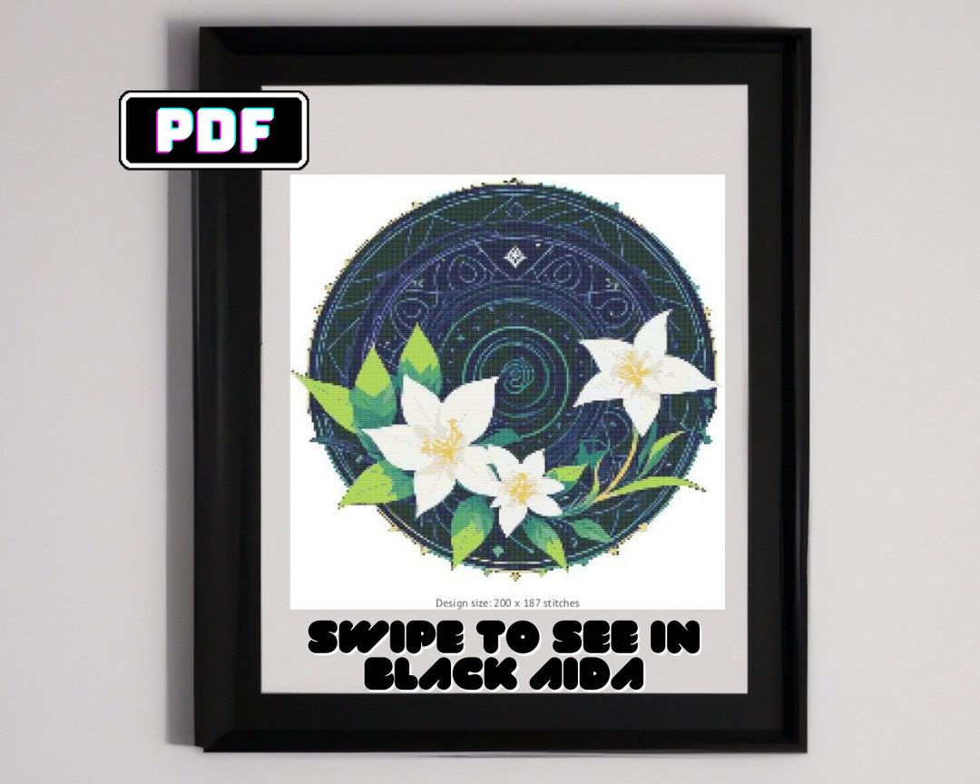 Jasmine Flowers Cross Stitch Pattern - Etsy