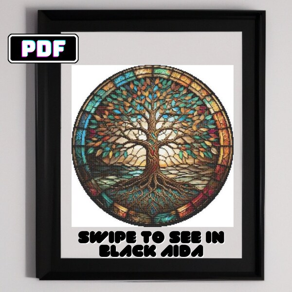 Tree of Life Stained Glass Pattern - Etsy